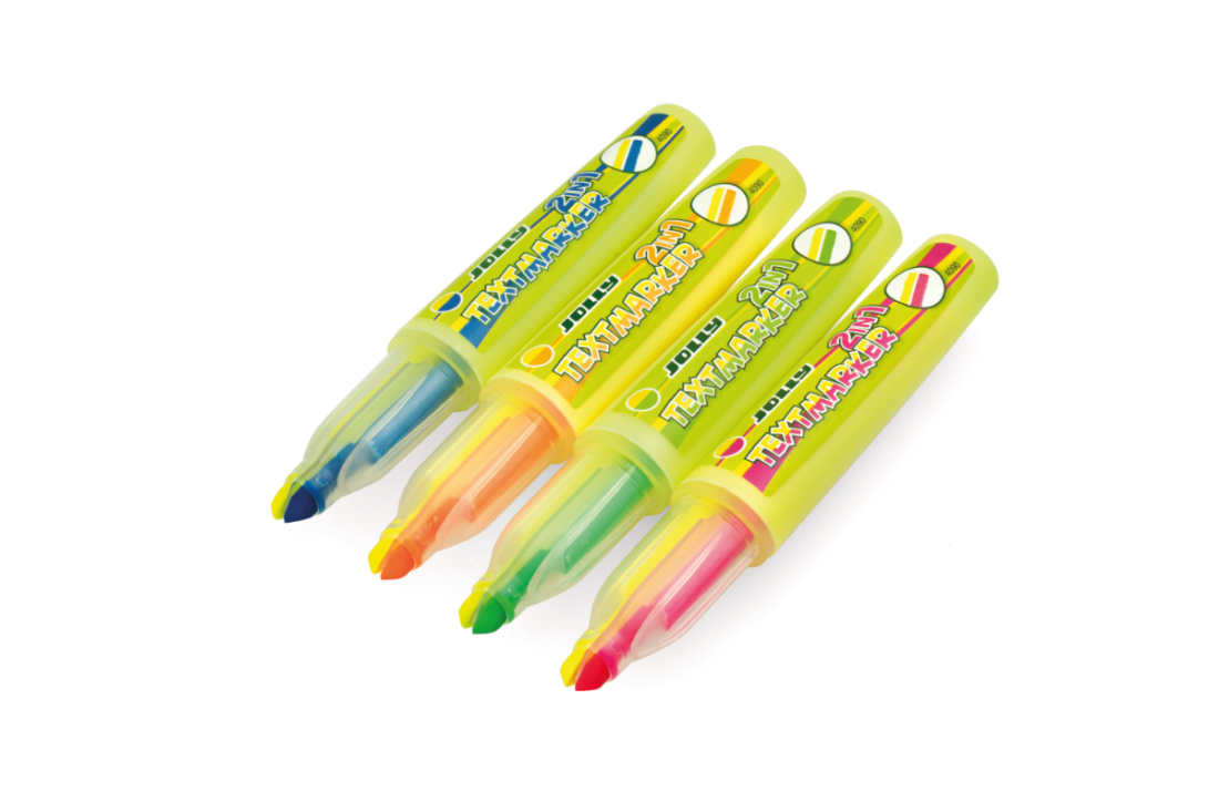 Textmarker 2in1 - Wichtiges ab jetzt in zwei Farben markieren | JOLLY